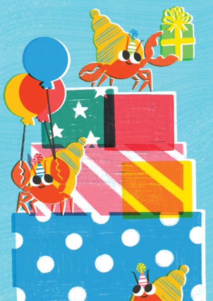 Cute Birthday Card - Hermit Crab Party | thortful