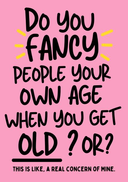 cheeky fancy people the same age - old age card | thortful