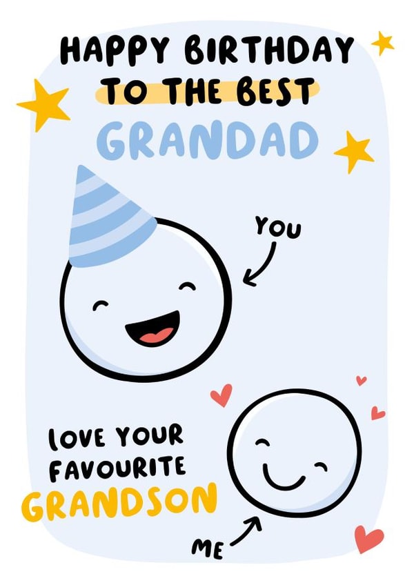 Best Grandad Birthday Card - From Favourite Grandson | thortful