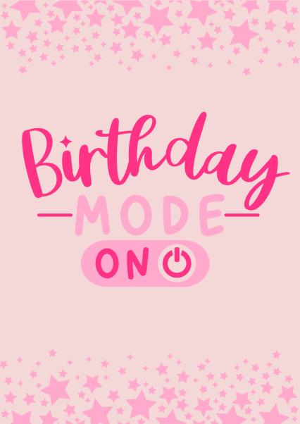 Cute pink girly birthday card for females | thortful