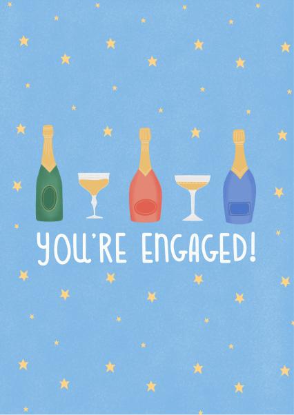 Pretty Engagement Card - Champagne | thortful