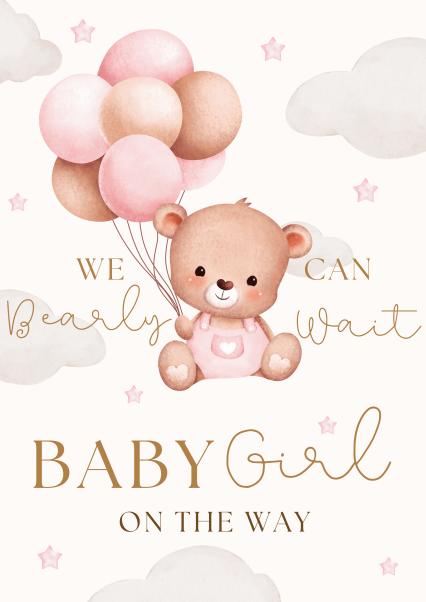 Cute Baby Girl Card | thortful