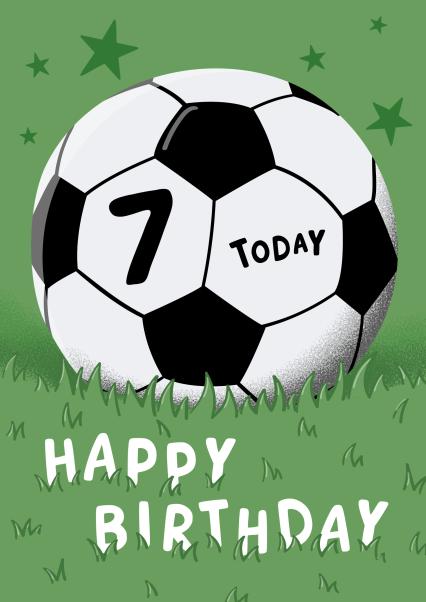 Football 7th Birthday Card | thortful