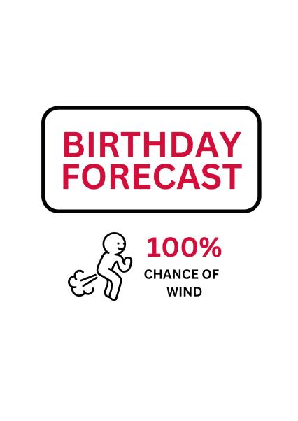Birthday Forecast 100% Chance of Wind | thortful