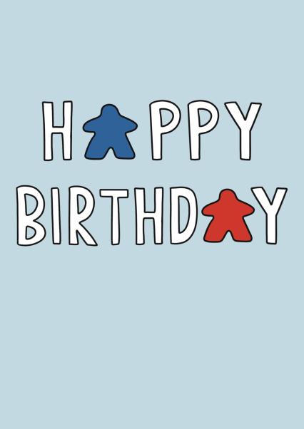 Happy Birthday Meeple Card for Board Game lover | thortful