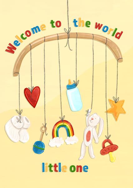 Welcome to the world little one, new baby card | thortful