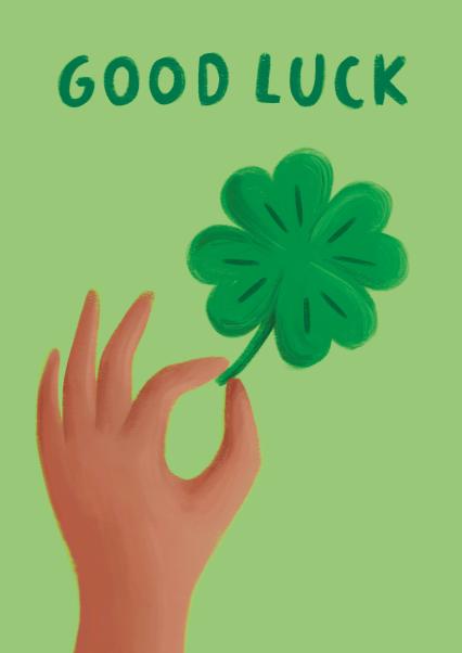 Good Luck Card - Four leaf Clover | thortful