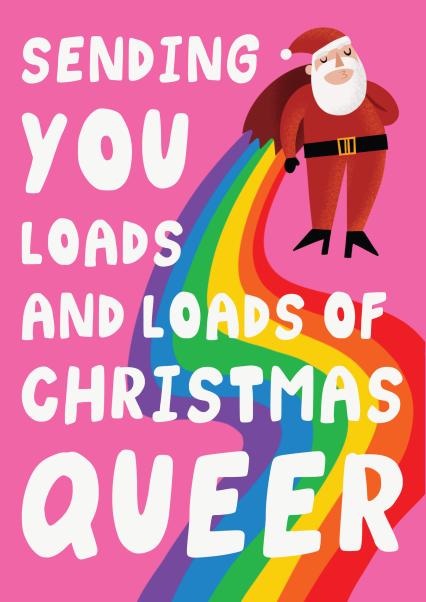 LGBTQI+ LGBT Funny Gay Lesbian Queer Christmas Card | thortful