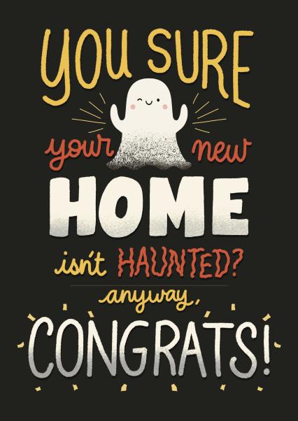 New Home Congratulations Spooky Card - Halloween Inspired | thortful