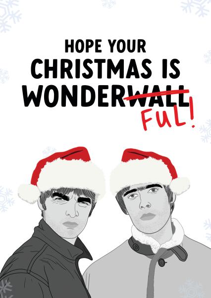 Funny Oasis Christmas Card - Wonderwall - Punny Card | thortful