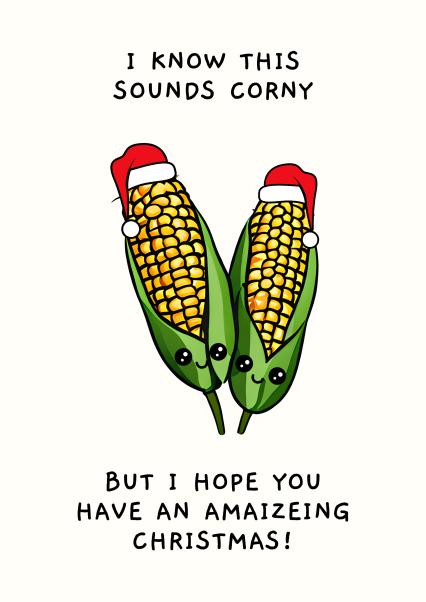 Funny Christmas Card - Corny Pun | thortful