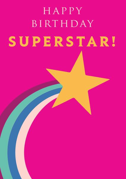 Birthday Superstar Card - Happy Birthday - Star | thortful