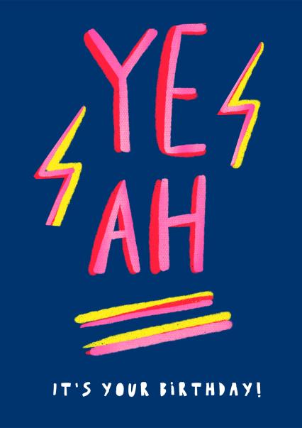 Cool Bold Birthday Card - YEAH! It's Your Birthday | thortful