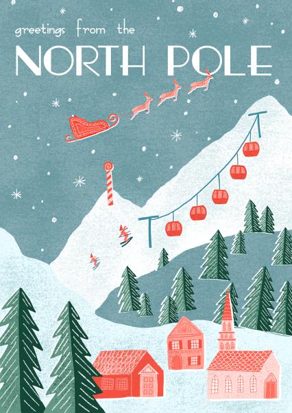 Greetings From The North Pole Christmas Card | thortful