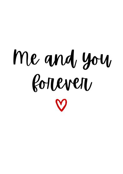 Cute Anniversary Card - Me and You Forever | thortful