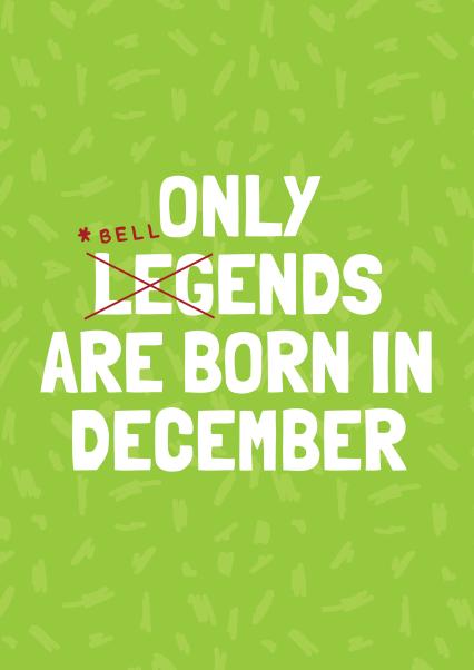 Funny December Birthday Card - Bellend | thortful