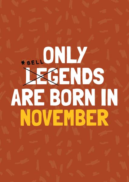 Funny November Birthday Card - Bellend | thortful