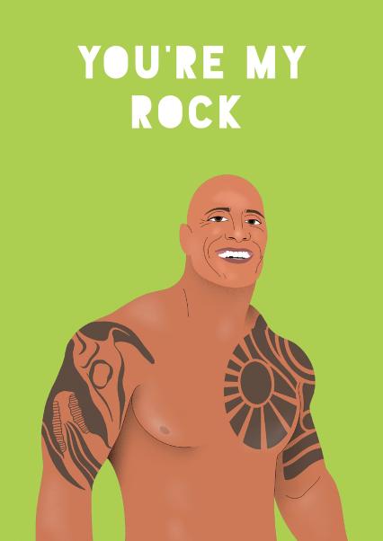 You’re My Rock - Illustrated Anniversary Card - The Rock | thortful