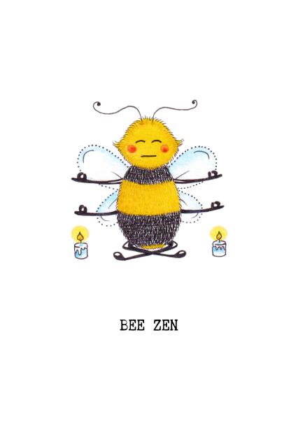 Cute and Funny Relaxing and Calming Bee Card | thortful