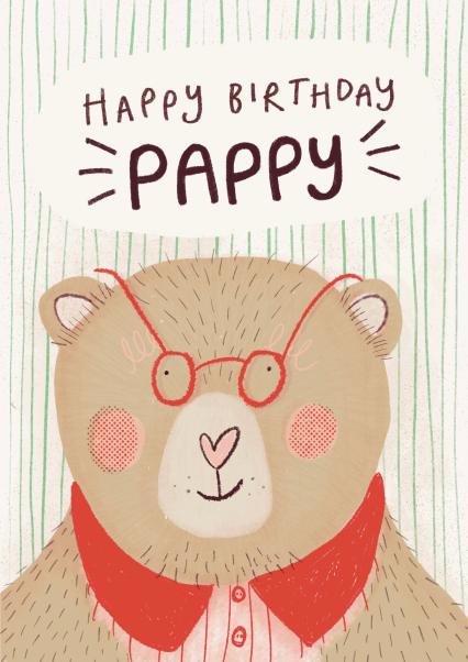 Cute Birthday Card - For Pappy – Happy Birthday Old Bear | thortful