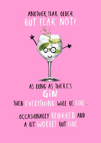 Cute Funny Gin Card - For A Gin Lover - Gin Glass | thortful