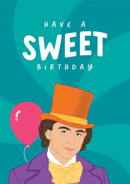 Funny Wonka Inspired Birthday Card - Timothee Chalamet | thortful
