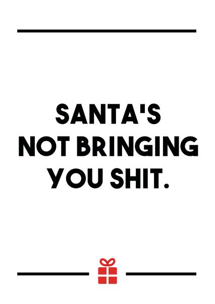 A rude Christmas Card for friends, parents, boyfriends, girlfriends ...