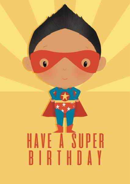 Cute Birthday Card - Super Hero | thortful