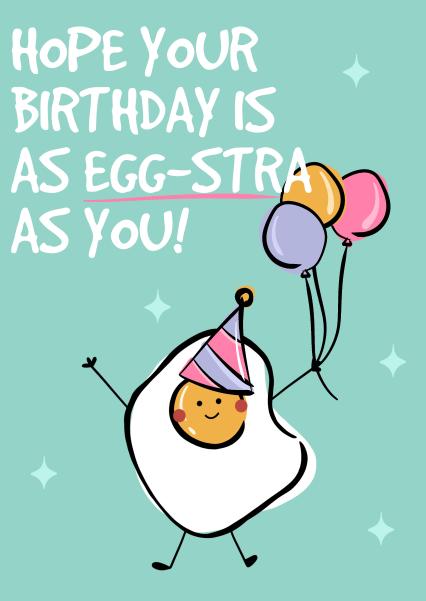 Cute egg birthday card - eggstra - birthday | thortful
