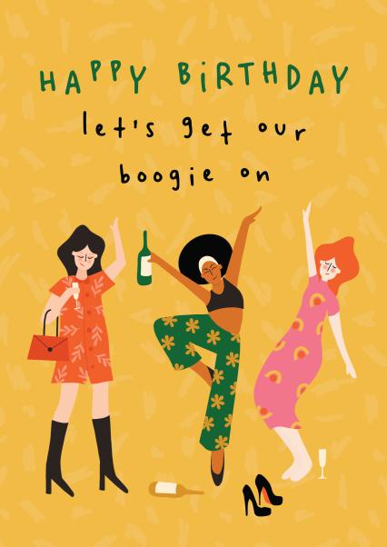 Boogie Birthday Card - For Her | thortful