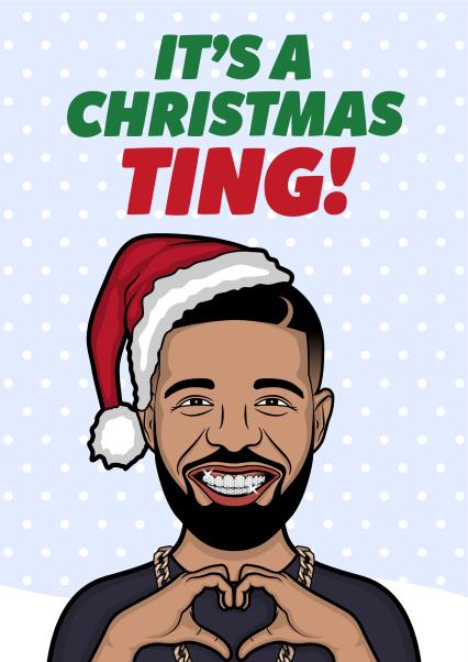 Funny Celebrity Drake Christmas Card For Rap Hip Hop Music Fans | thortful