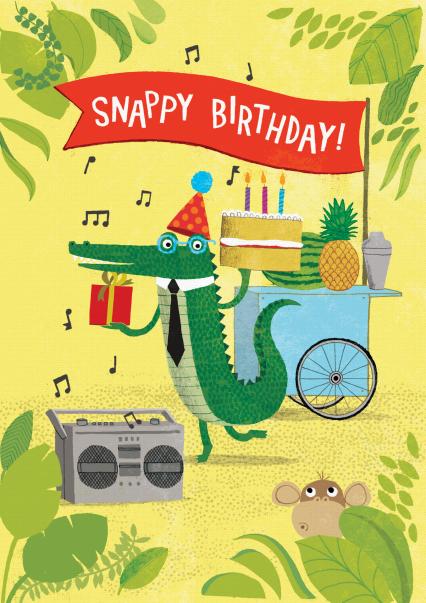Snappy birthday! - music, jungle party, cake! | thortful
