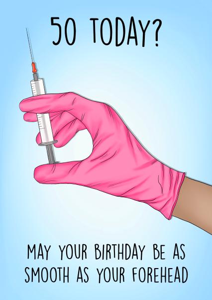Funny 50th birthday card - Botox | thortful