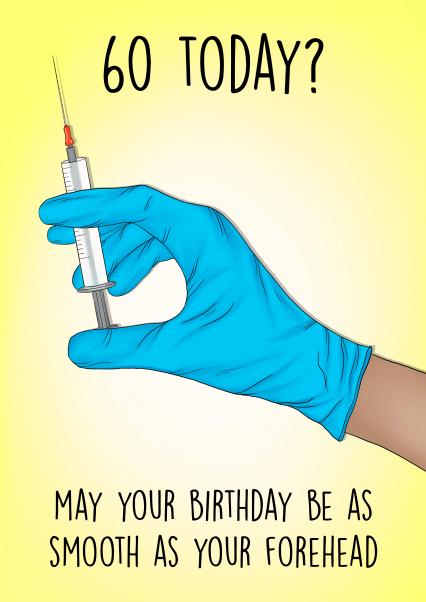 Funny 60th birthday card - Botox | thortful