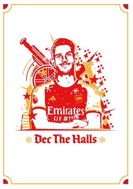 Declan Rice Arsenal Christmas Card - Dec The Halls | thortful