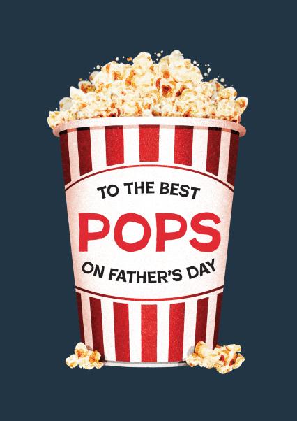 Classic Father's Day Card - Popcorn - To The Best Pops | thortful