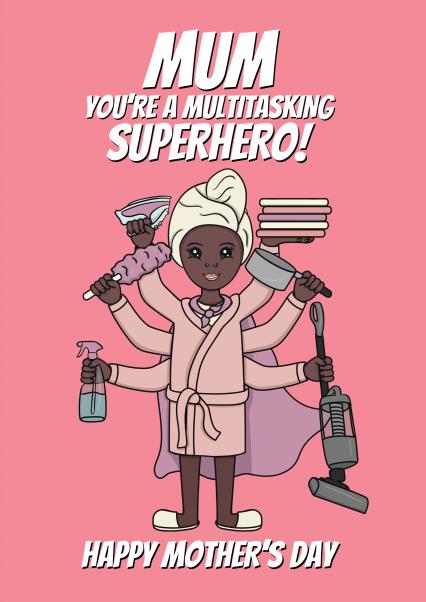 Funny Mother's Day Card - For A Superhero Multitasking Mum | thortful