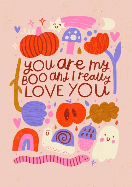 You're My Boo - Valentine's Day Card - Cute Forest Friends | thortful