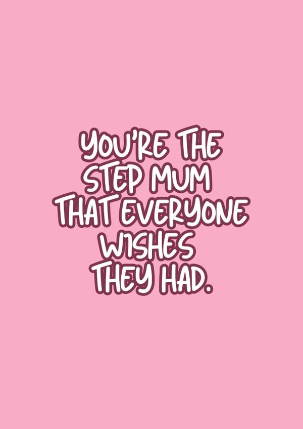 Cute Birthday/ Mother's Day Card - For Step Mum | thortful