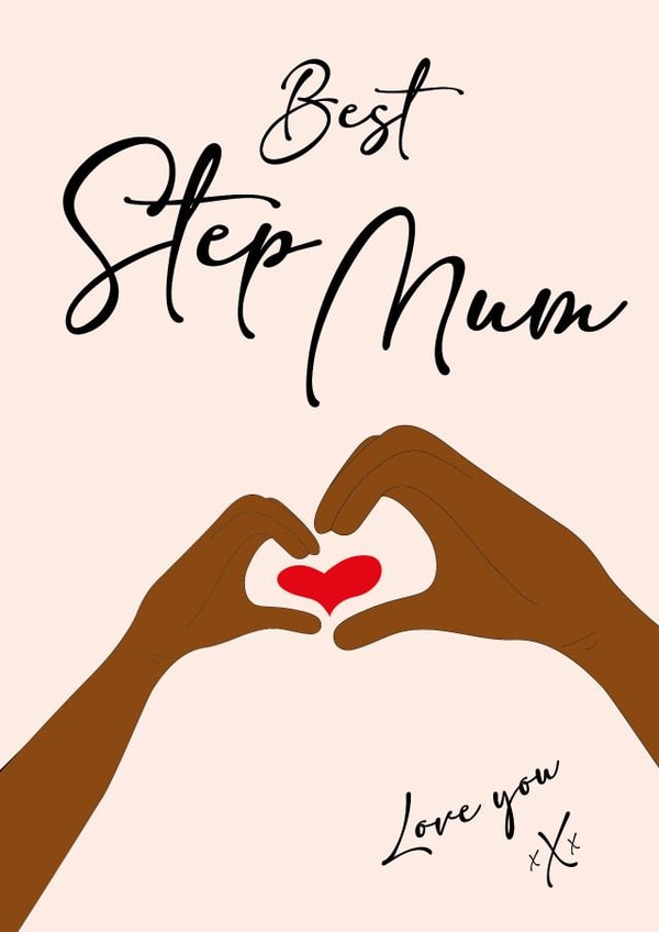 Cute Mother's Day card - Best Step Mum | thortful