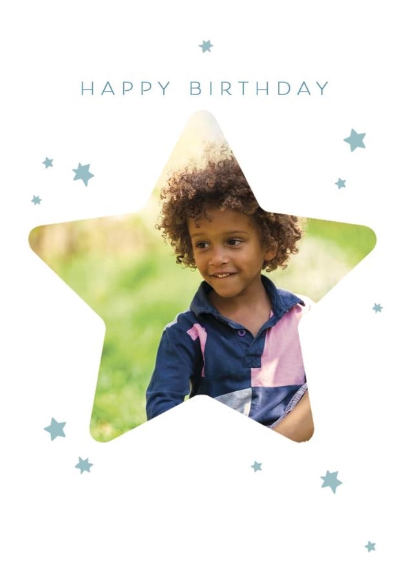 Cute Birthday Photo Card - Star | thortful