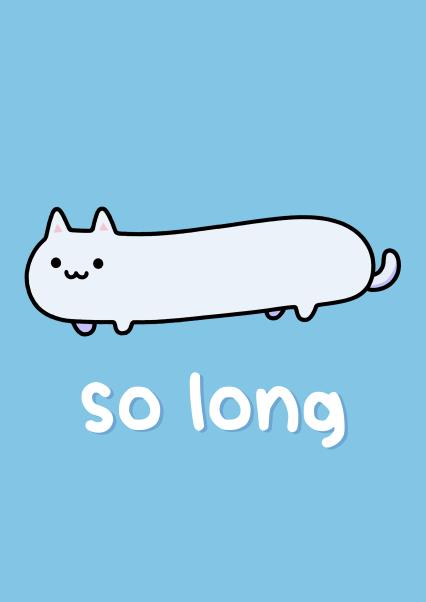 Funny Goodbye/Leaving Card – So Long Cat | thortful