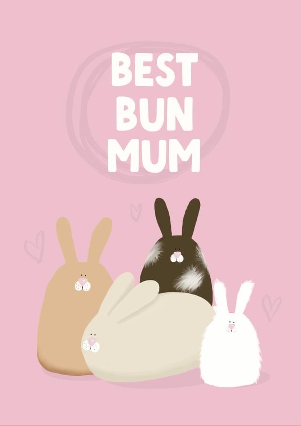 Cute Mother’s Day Card - Best Bun Mum | thortful