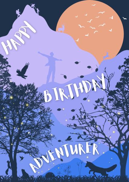 Pretty birthday card - outdoor - Happy Birthday Adventurer | thortful