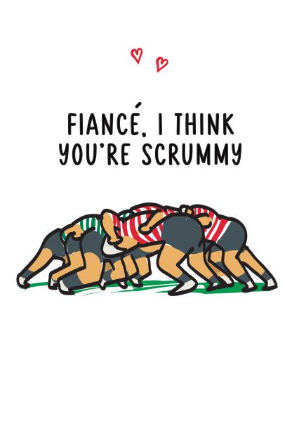 Funny Rugby Card For Fiancé - Valentine's Card For Rugby Loving Fiancé ...