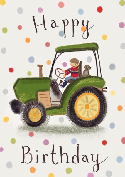 Happy Birthday Tractor Card | thortful