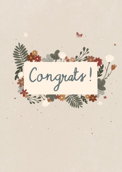 Cute Congratulations Card - Floral - Congrats! | thortful