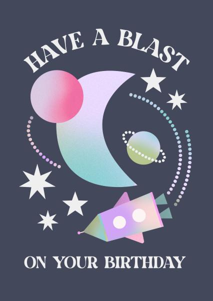 Modern Space Themed Card For Your Space Loving Friend! | thortful