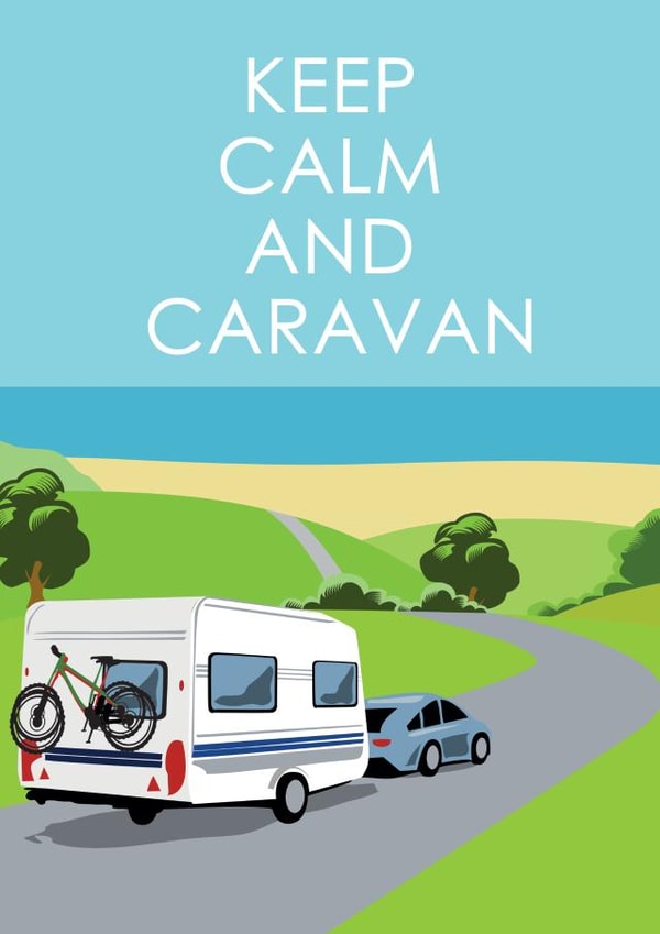 Digital Birthday Card - Keep Calm and Caravan | thortful