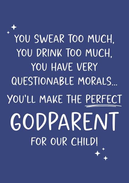 Funny Godparent Card - Will You Be My Godparent - Humour | thortful